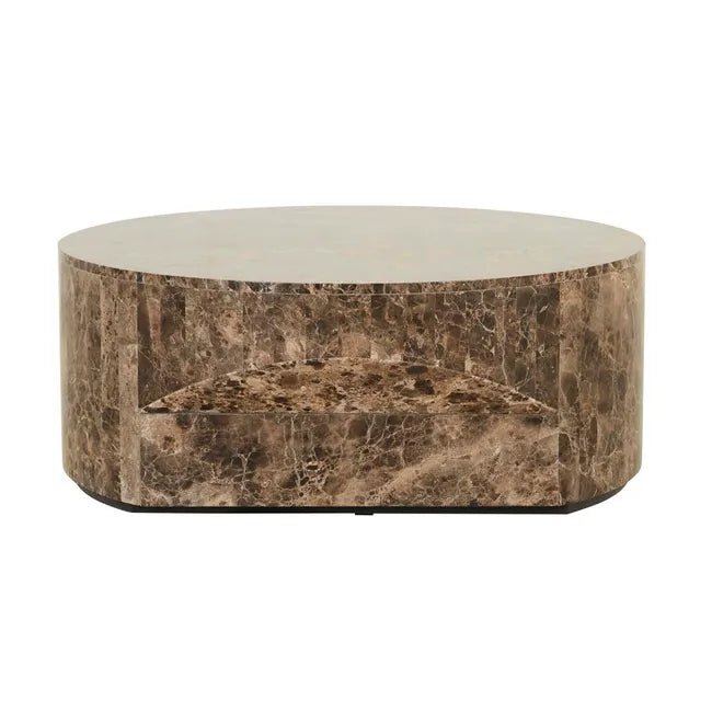 Atlas Pinnacle Coffee Table - Emperador — Biku Furniture & Homewares