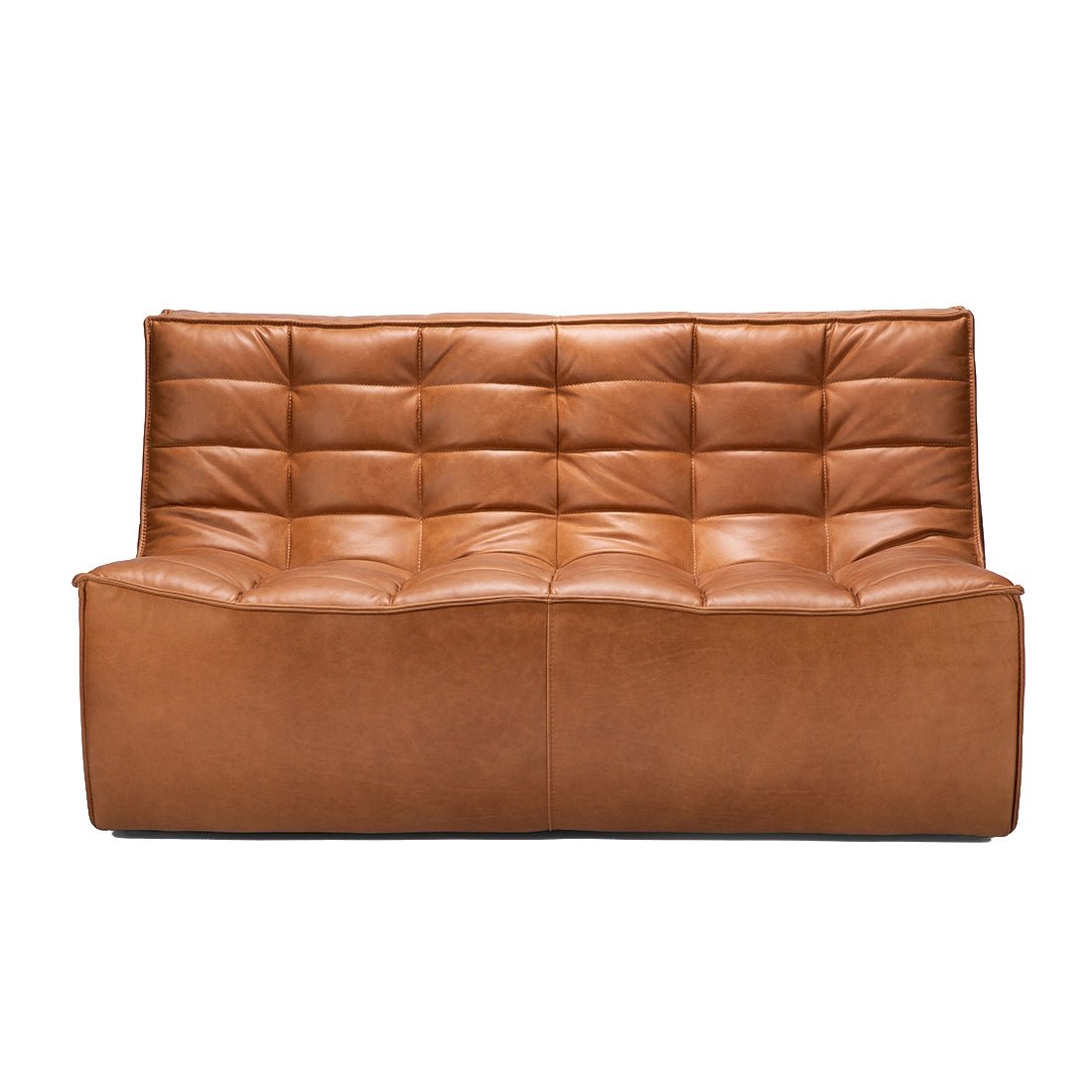 Ethnicraft Slouch 2 Seater Sofa - Old Saddle — Biku Furniture & Homewares
