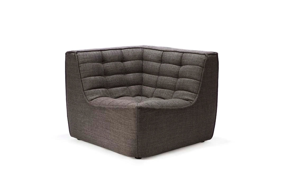 Ethnicraft Slouch Corner Sofa - Dark Grey — Biku Furniture & Homewares