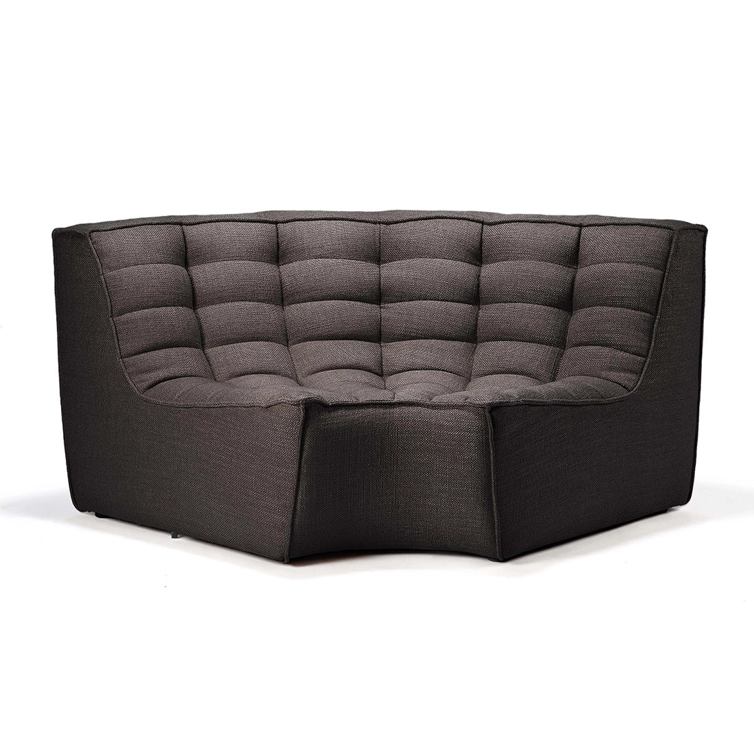 Ethnicraft Slouch Round Corner Sofa - Dark Grey — Biku Furniture ...