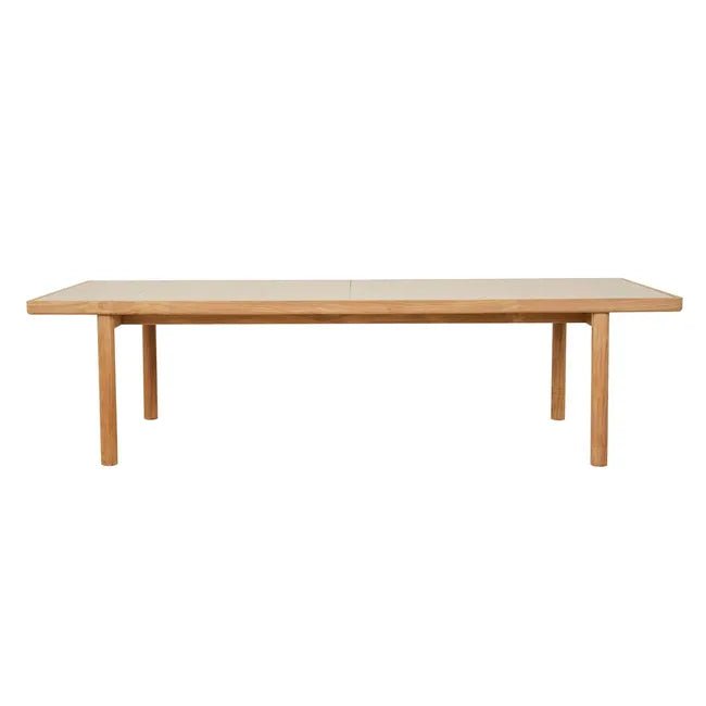 Cannes Quadra Dining Table - Crema - Natural Teak — Biku Furniture ...