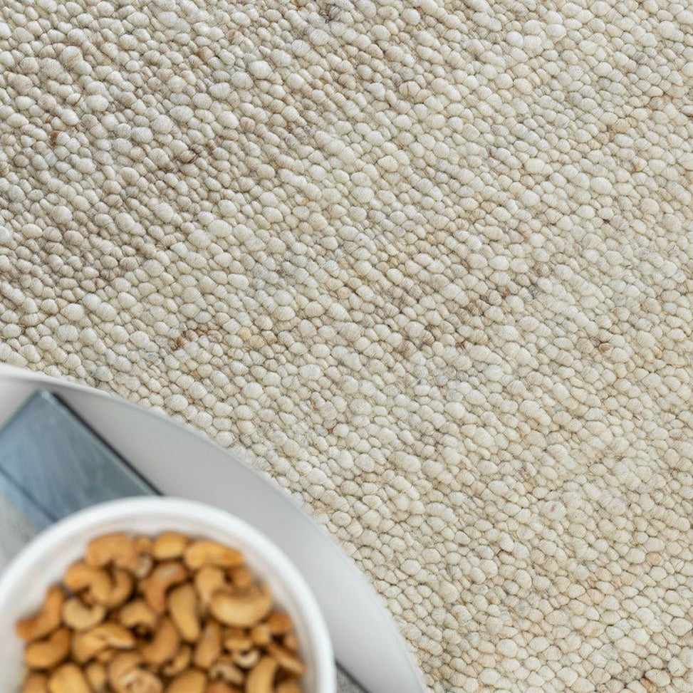 Belgium Handwoven Textured Wool Rug — Biku Furniture & Homewares