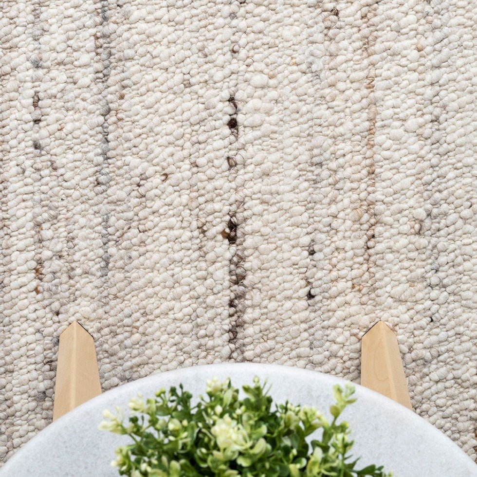 Belgium Handwoven Textured Wool Rug — Biku Furniture & Homewares